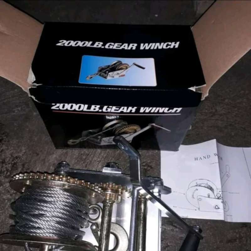 Promo Hand Winch Katrol Kerekan Manual Kapasitas 2000 Lbs / 1 Ton Alat ...