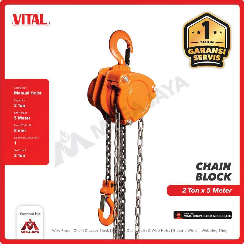 Jual Vital Chain Block / Takel 2 Ton X 5 Meter Di Seller Megajaya.co.id ...