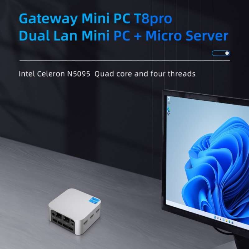 Promo Mini PC T8 Pro 8/256GB SSD Intel N5095 Triple HDMI Dual LAN ...