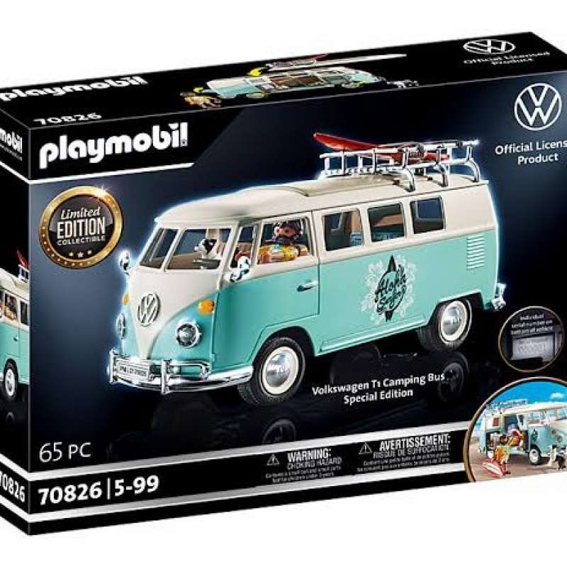 Promo Playmobil T1 Camping Bus - Special edition blue, 70826 Diskon 26% ...