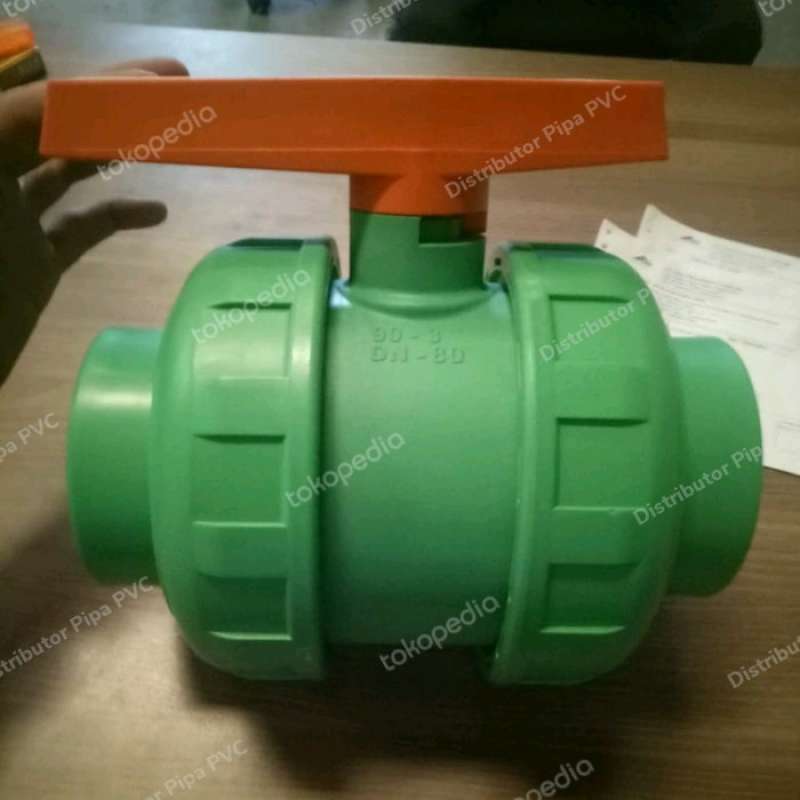 Promo Ball Valve Plastic PPR 3 inch / Kran Air 90mm Fitting PPR Pipa ...