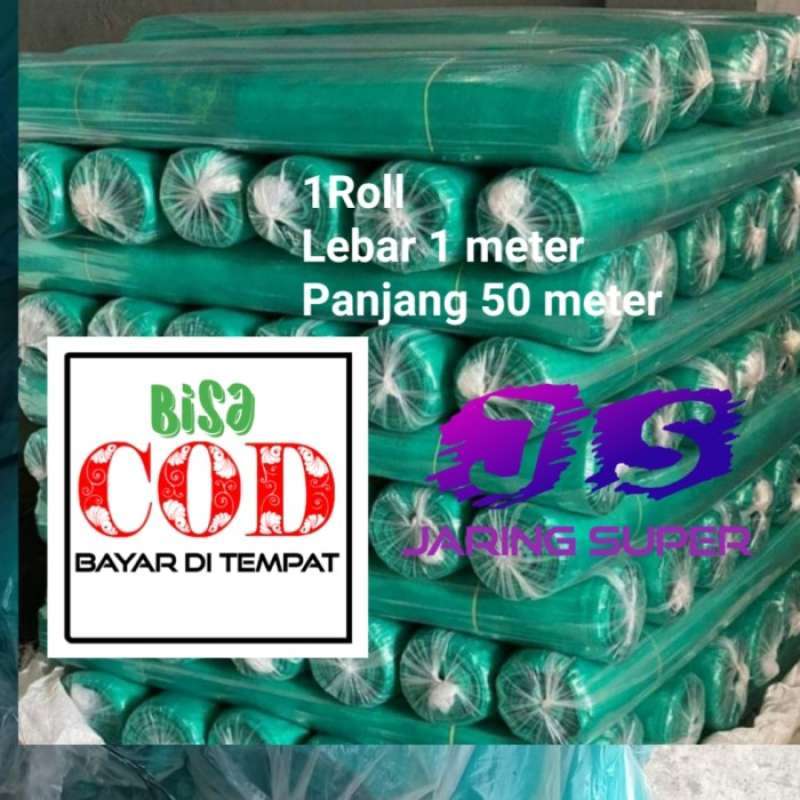 Promo jaring pengaman 1 roll 1x50 polynet jaring net proyek kasa hijau Diskon 23% di Seller ...