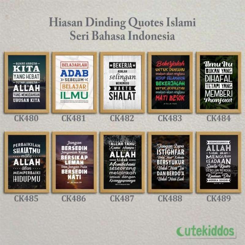 Jual Hiasan Dinding Poster Motivasi Islami Belajar Adab Sebelum Ilmu Di ...