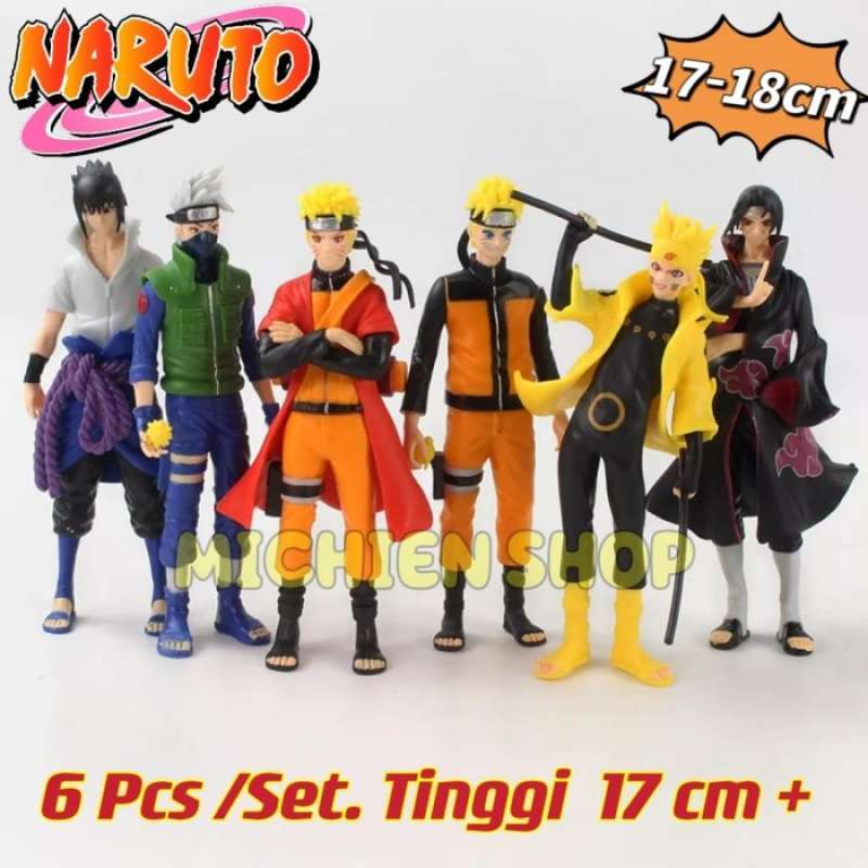 Promo ACTION FIGURE NARUTO SIX PATH SASUKE KAKASHI ITACHI TOPPER CAKE ...