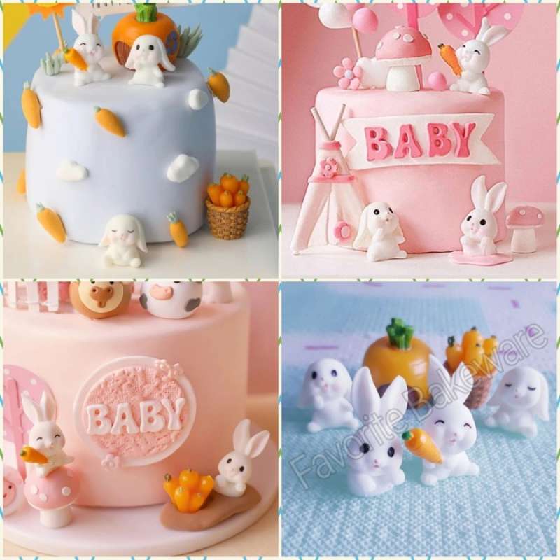 Jual Topper Cake Birthday Rabbit Animal Hiasan Kue Tart Ulang Tahun ...