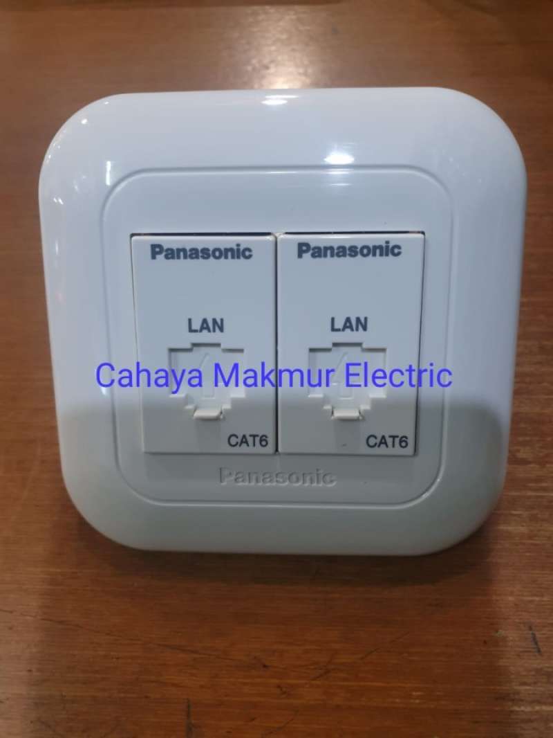 Promo Outlet Panasonic Double Lan Cat6 / Face Plate Double Lan Cat6 ...