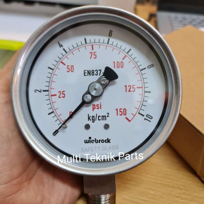 Promo Pressure Gauge Raket Full Stainless 4 inch 10 kg/bar 150 Psi ...