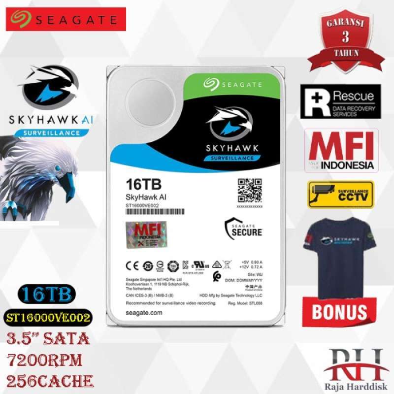 Promo Seagate Skyhawk AI 16TB 7200RPM Harddisk Internal CCTV ...