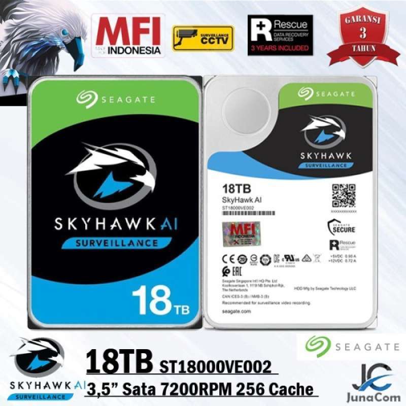 Promo Seagate Skyhawk AI 18TB 7200RPM Harddisk Internal CCTV ...
