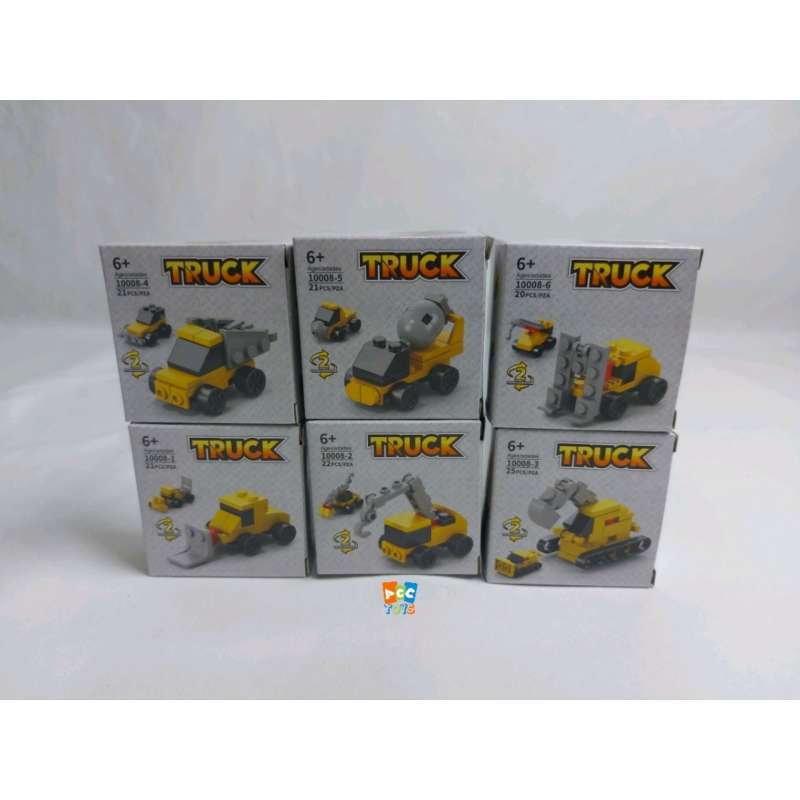 Promo Mainan Block Construction Truck Blok Truk Konstruksi 6in1 Molen ...