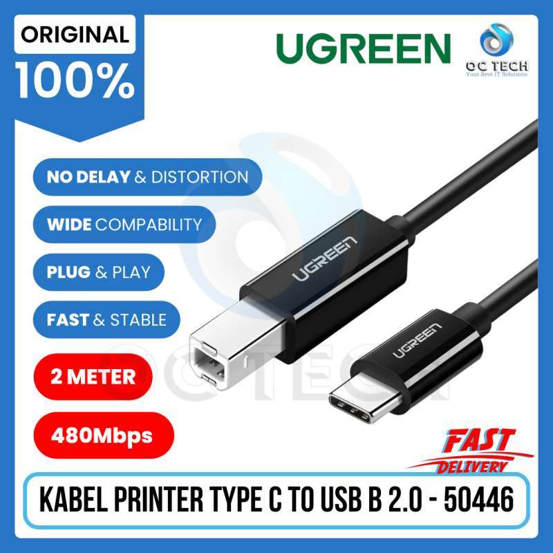 Jual Ugreen 50446 Kabel Printer Usb Type C To Type B 2.0 Male For ...