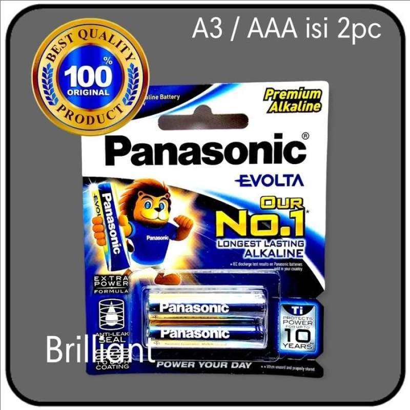 Promo Panasonic - Baterai Alkaline Evolta - Aa A2 / Aaa A3 - Set Isi 2pc Diskon 2% Di Seller ...