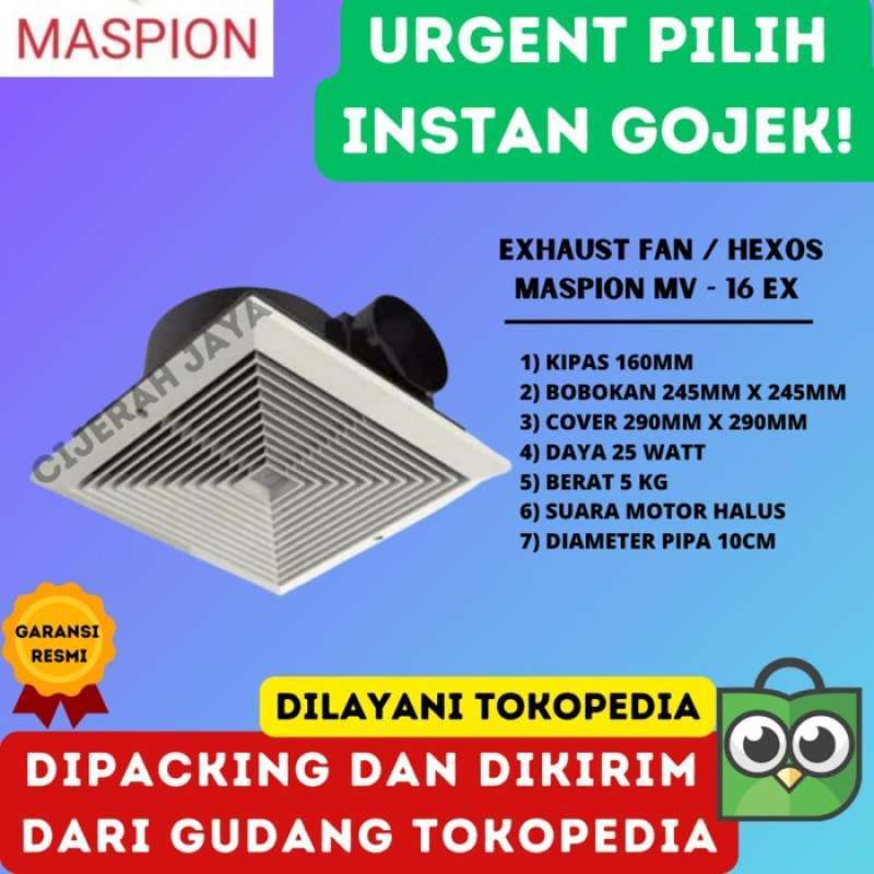 Promo Hexos / Exhaust Plafon Ventilating Fan Maspion Mv16Ex / Kipas ...