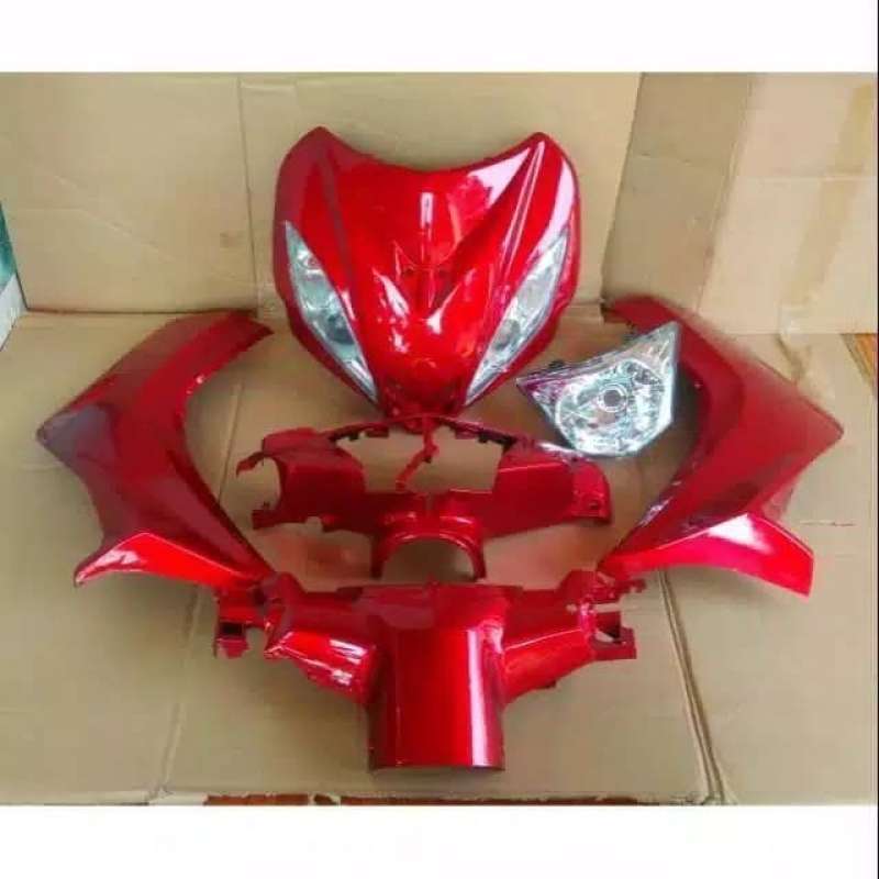 Promo cover body Jupiter MX lama/old merah plus reflektor dan sain ...