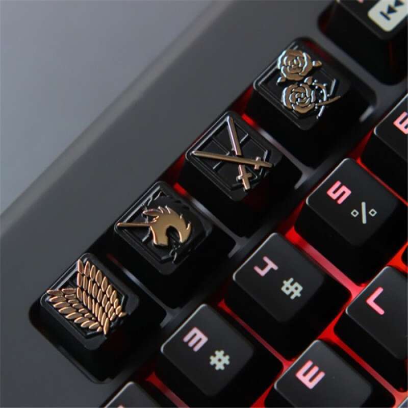 Promo Attack on Titan Keycaps Zinc Aluminum Alloy SNK AOT Metal Keycaps ...