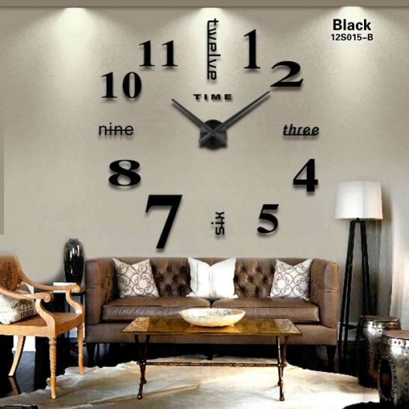 Promo Jumbo Diy 3d Giant Wall Clock Alpha Number / Jam Dinding Besar ...