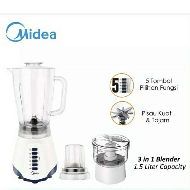 Jual Midea Blender 1,5 Liter Bl 3502 3in1 Gelas Plastik Bl-3502 Di ...