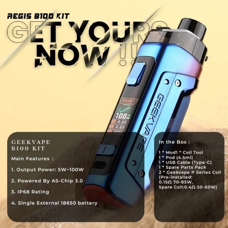 Jual Geekvape B100 Kit ( Aegis Boost Pro 2 ) 18650 Pod Mod Kit By Geek ...