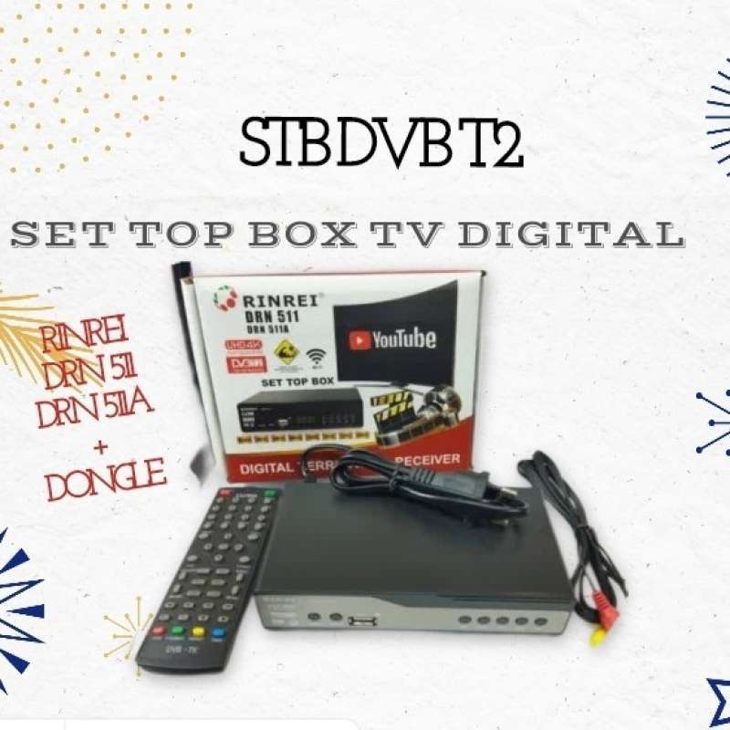 Promo Set Top Box TV Digital RINREI DRN 511A plus DONGLE DVB T2 UHD 4K H264 Diskon 23% di Seller ...