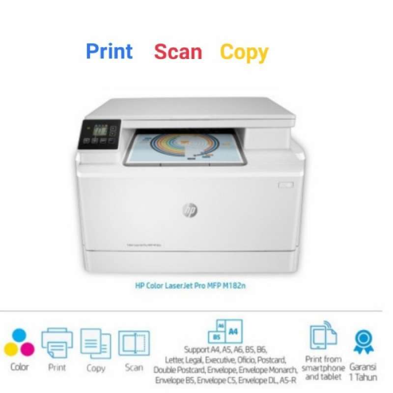 Promo Printer Hp Color Laserjet Pro Mfp M182N Diskon 23% di Seller ...