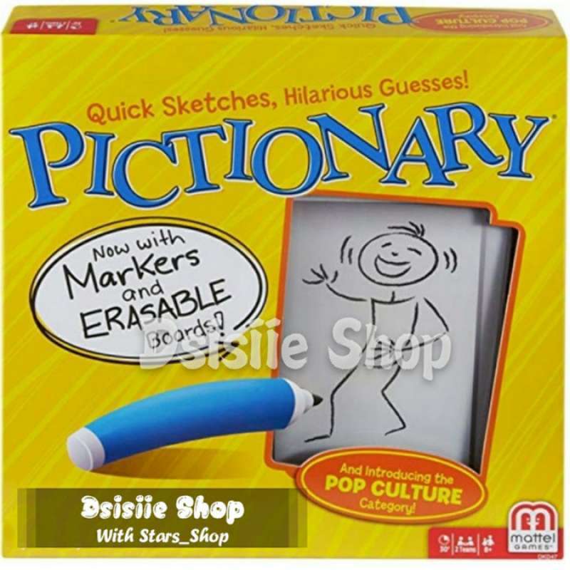 Promo Mattel Games Pictionary Board Game / Mainan Anak Bersama Diskon ...