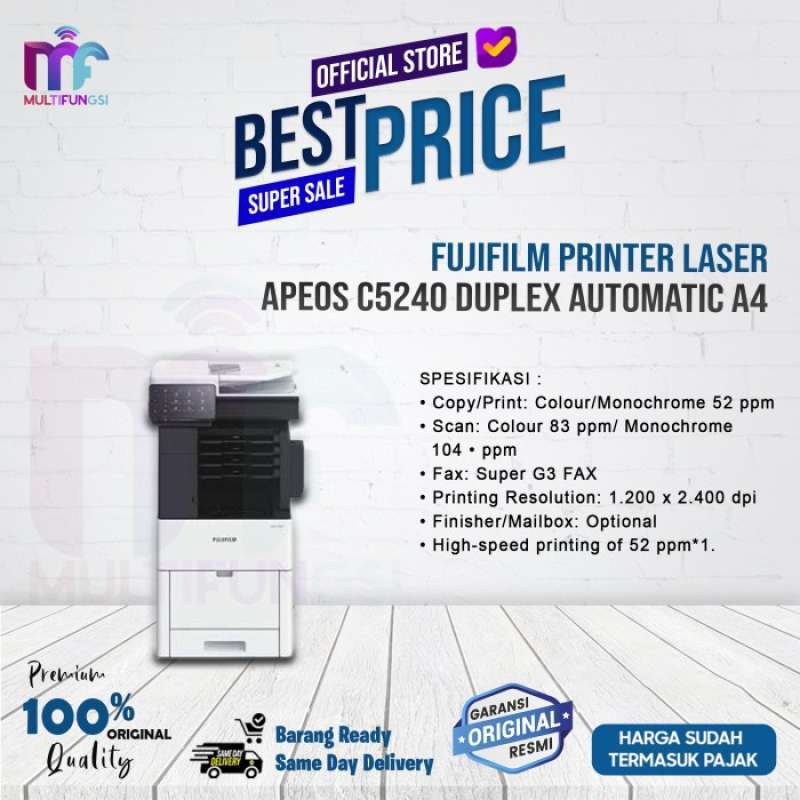 Promo Fujifilm Printer Laser Apeos C5240 Duplex Automatic A4 Diskon 23% ...