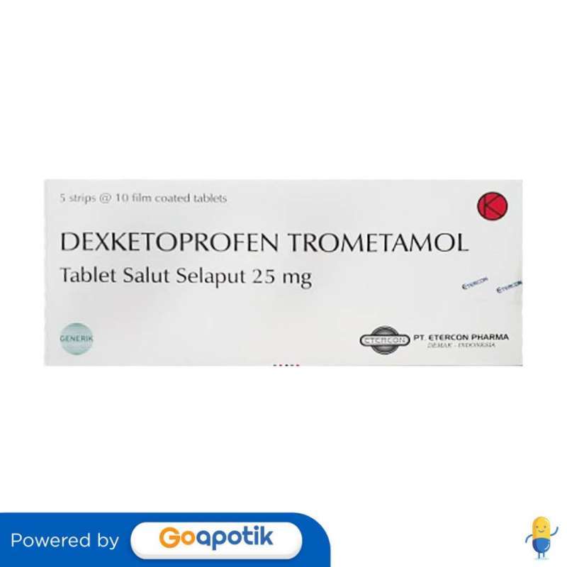 Jual DEXKETOPROFEN TROMETAMOL ETERCON 25 MG BOX 50 TABLET di Seller ...