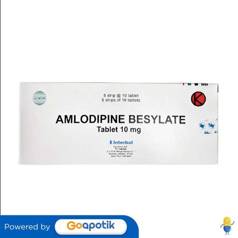 Jual Amlodipine Besilate Interbat 10 Mg Box 50 Tablet Di Seller Apotek ...