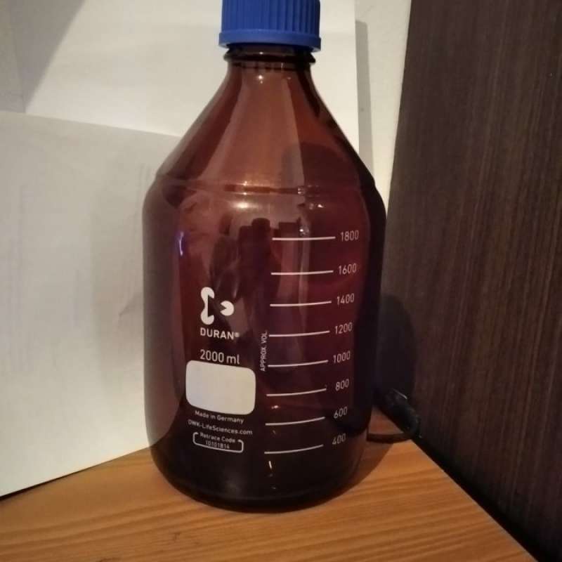 Jual Bottle Laboratory Amber Duran Volume 2000 Ml ( Botol Amber 2000ml ...