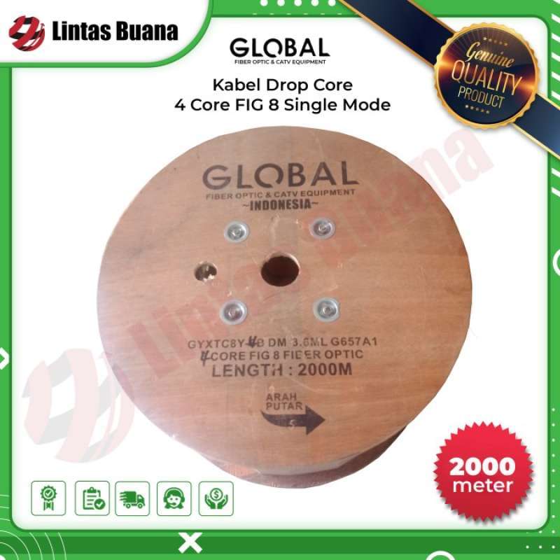 Promo Global Kabel Drop Core 4 Core FIG 8 jelly tube Single Mode ...