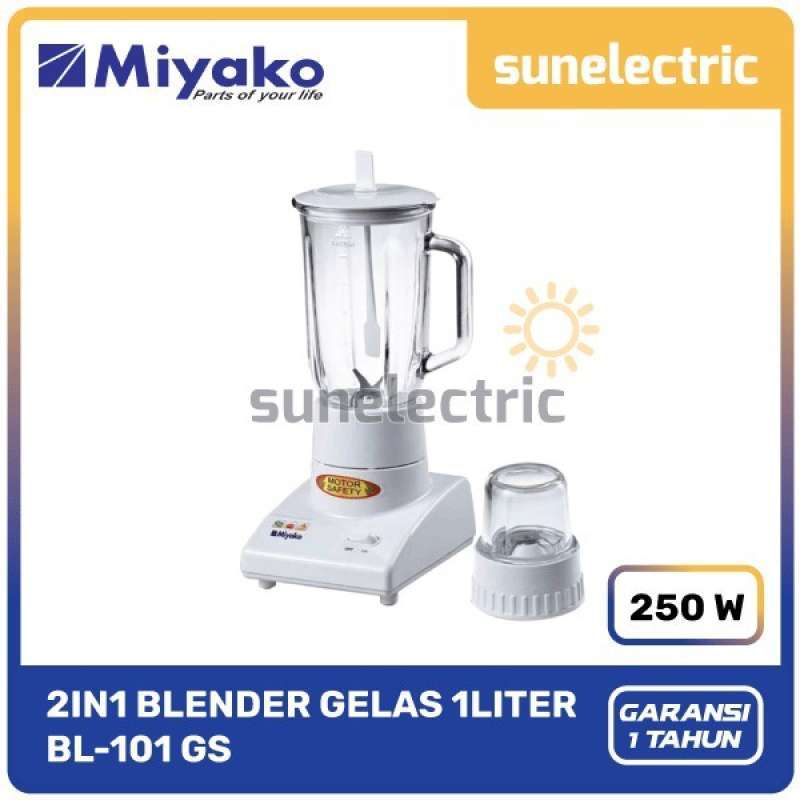 Promo Miyako Bl-101 Gs Blender Gelas Kaca + Dry Mill 2in1 Kapasitas 1 Liter Diskon 23% Di Seller ...