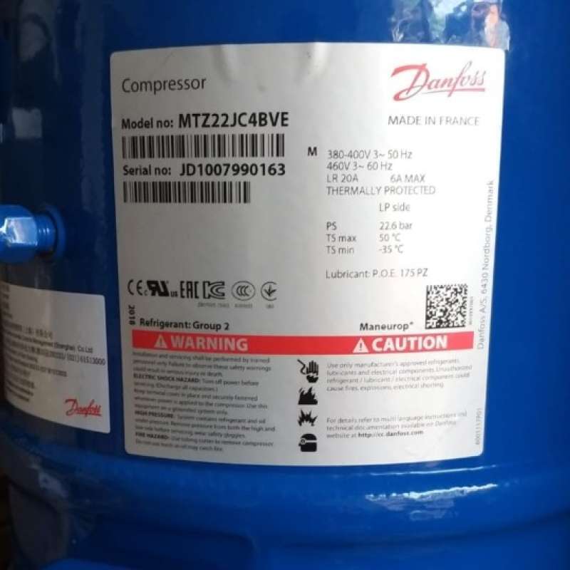 Promo compressor danfoss MTZ22JC4BVE R404 Diskon 23% di Seller Indah ...