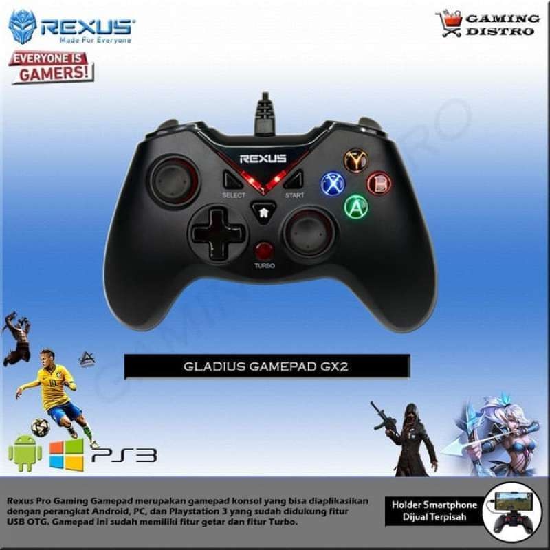 Jual Rexus Gladius GX2 Pro Stick Gaming Gamepad Controler USB PC ...
