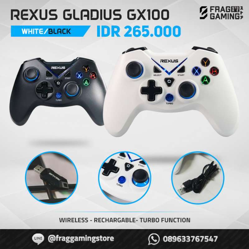 Promo Rexus Gladius GX100 Pro Gaming Wireless Gamepad / Joystick ...