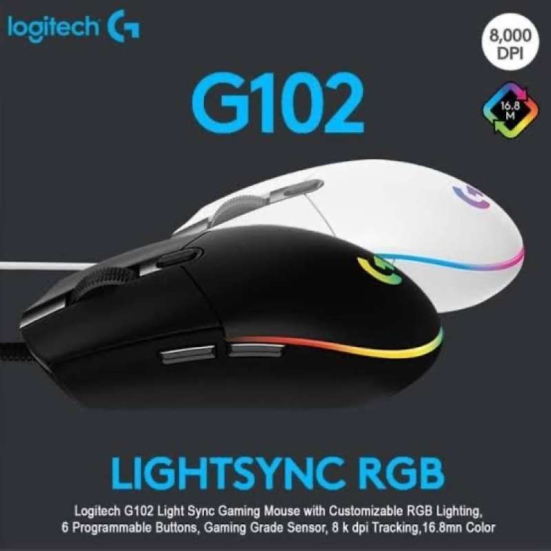 Jual Logitech G102 Lightsync Gaming Mouse Original di Seller Farere store - Tegal Alur, Kota ...