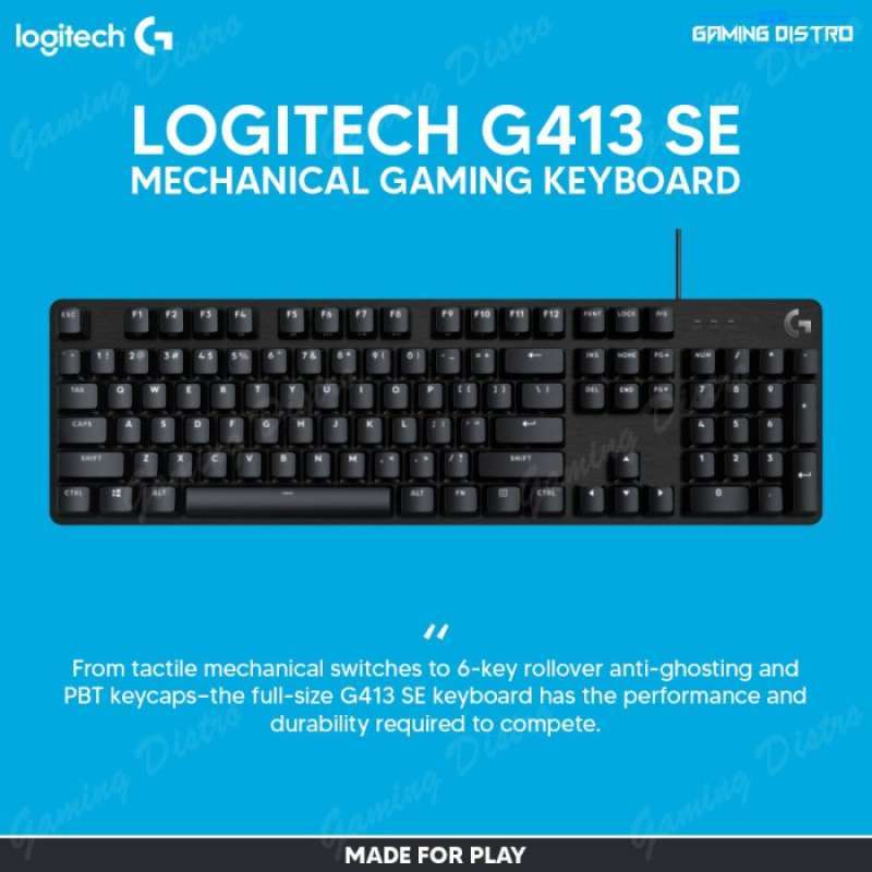 Jual Logitech G413 SE Fullsize Aluminium & PBT Keycaps Mechanical ...