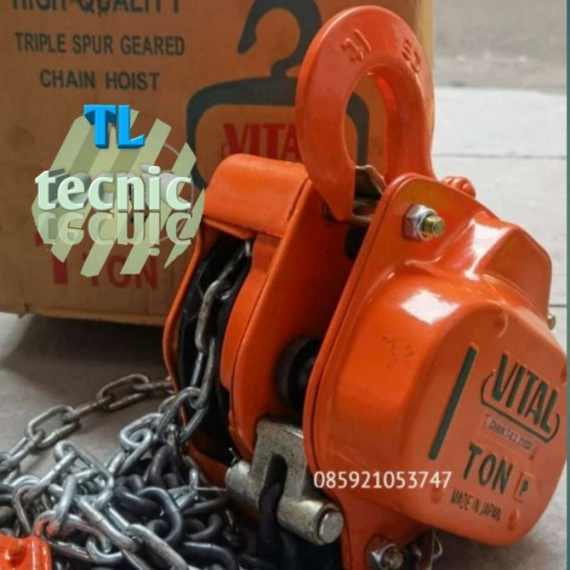 Promo Chain Block 1 Ton x 7 Meter Takel Hand Manual Chain Block VITAL ...