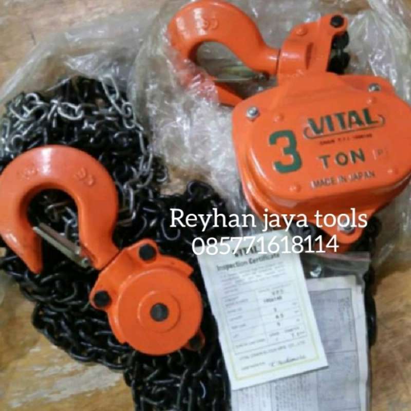Promo Chain Block Takel 3 Ton x 5 Meter VITAL VP5 Made In JAPAN Diskon ...