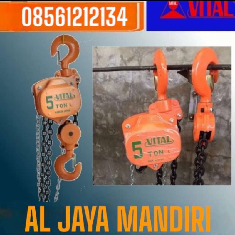 Promo CHAIN BLOCK 5 TON X 12 METER VITAL MADE IN JAPAN Diskon 23% di ...