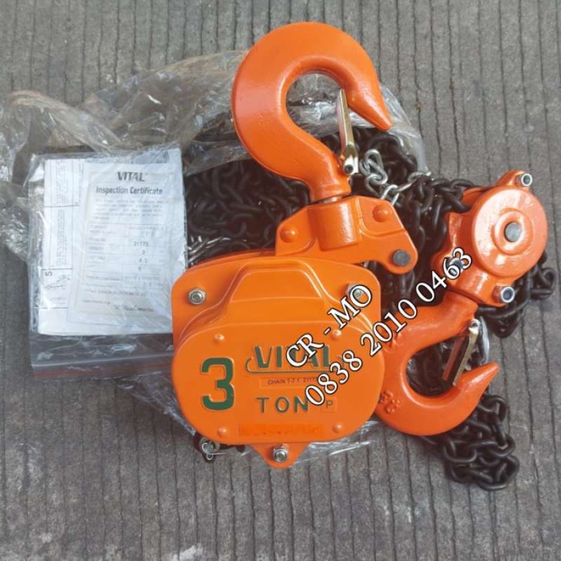 Promo Vital Takel Manual 3 Ton 3 Meter Chain Block - Chain Hoist Alat ...