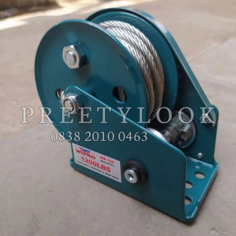Promo hand winch 1200 lbs katrol WIPRO WB 120 Sling 4 mm x 10 Meter ...
