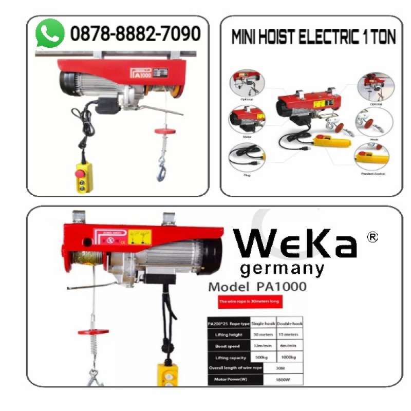 Promo Electric mini hoist / katrol listric 1 ton x 12 meter Diskon 23% ...