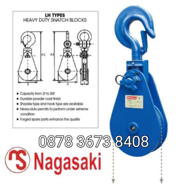 Promo Snatch Block 22 Ton Single Sheave Snatc Blok 1 Jalur Block Pulley ...