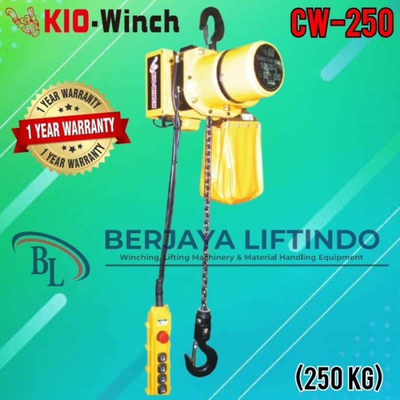 Promo Electric chain hoist 250kg / Elektrik chain hoist KIO Winch CW ...