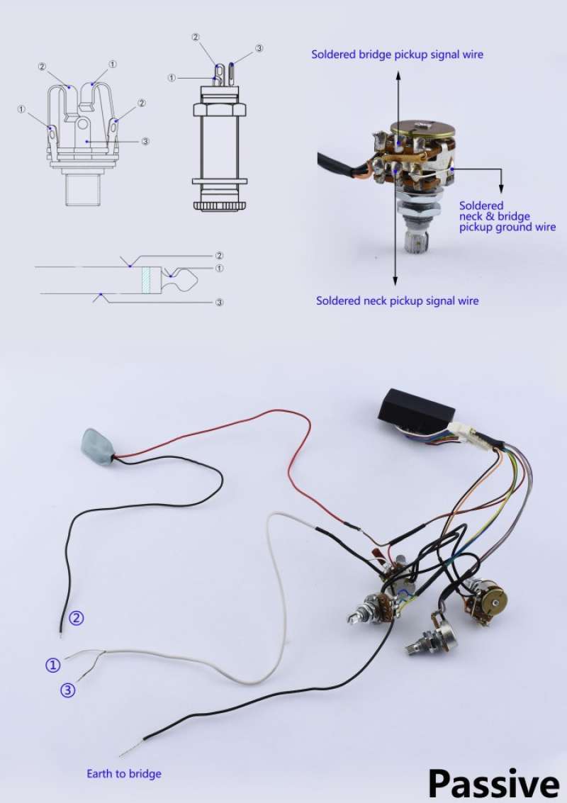 Jual St002 1 Set Rockbass 2 Band Eq Active Preamp Circuit For Passive ...