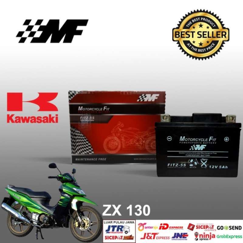 Jual Aki Motor Kawasaki Zx-130 Mf Fitz-5S Original Tahan Lama Dan Awet ...