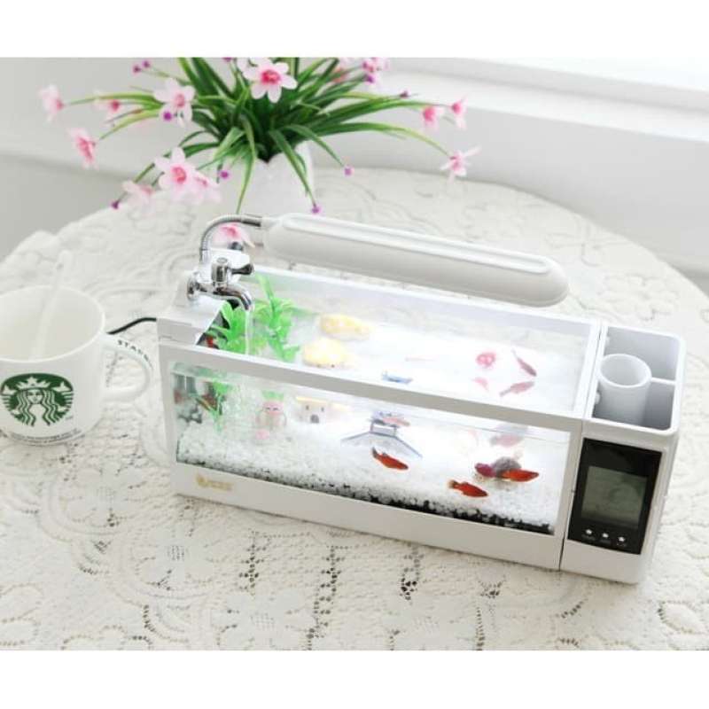 Promo USB Desktop Aquarium Fish Tank With LED Akuarium Ikan ( TG-03M ...