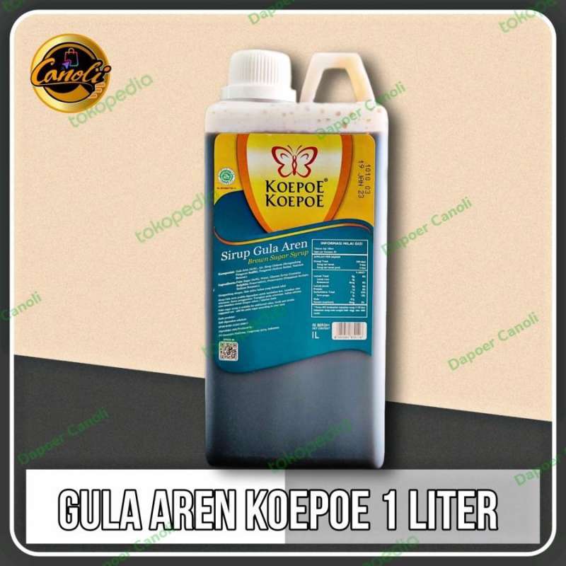 Jual Gula Aren Koepoe 1 Liter Kupu / Gula Aren Sirup Cair Brown Sugar ...