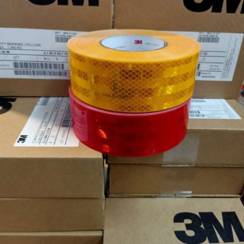 Promo 3m Stikee Reflektor 3m Ori Standar Dishub Merah Ukuran 53mm×50 M ...