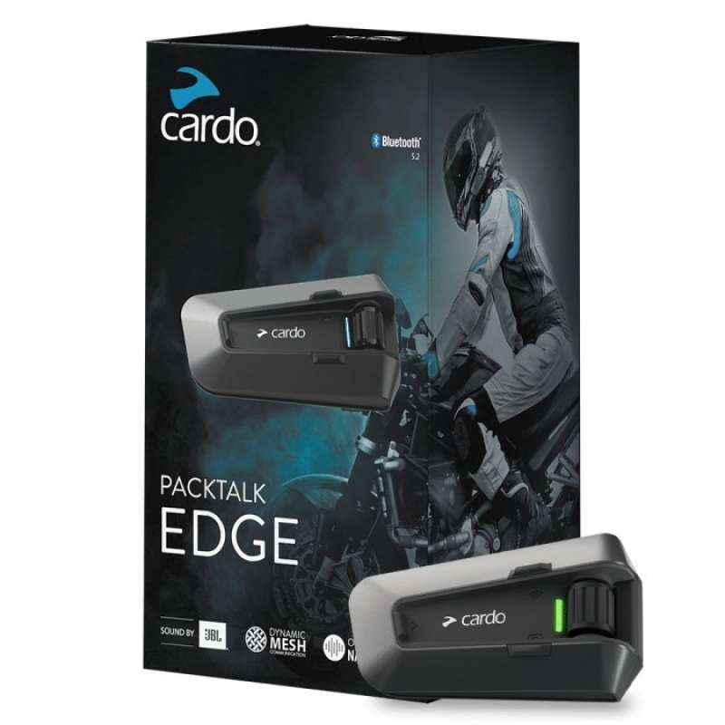 Promo Cardo Packtalk Edge Single Loose Pack Intercom Bluetooth 5.2 ...